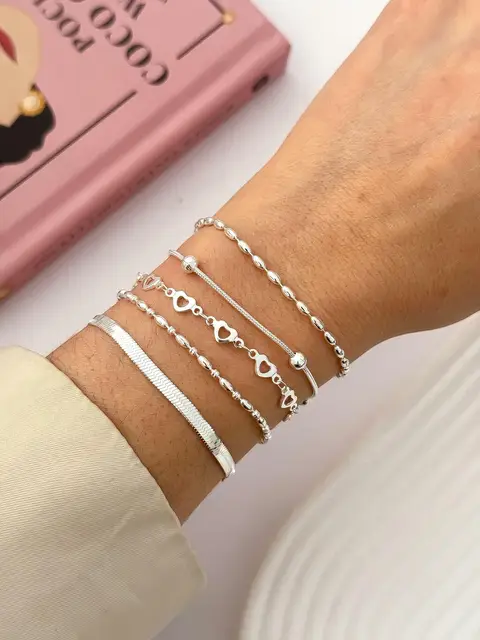 PACK X5 PULSERAS PA673 por mayor en Mouchi Joyas y Accesorios | ACERO QUIRURGICO BLANCO al mejor ...